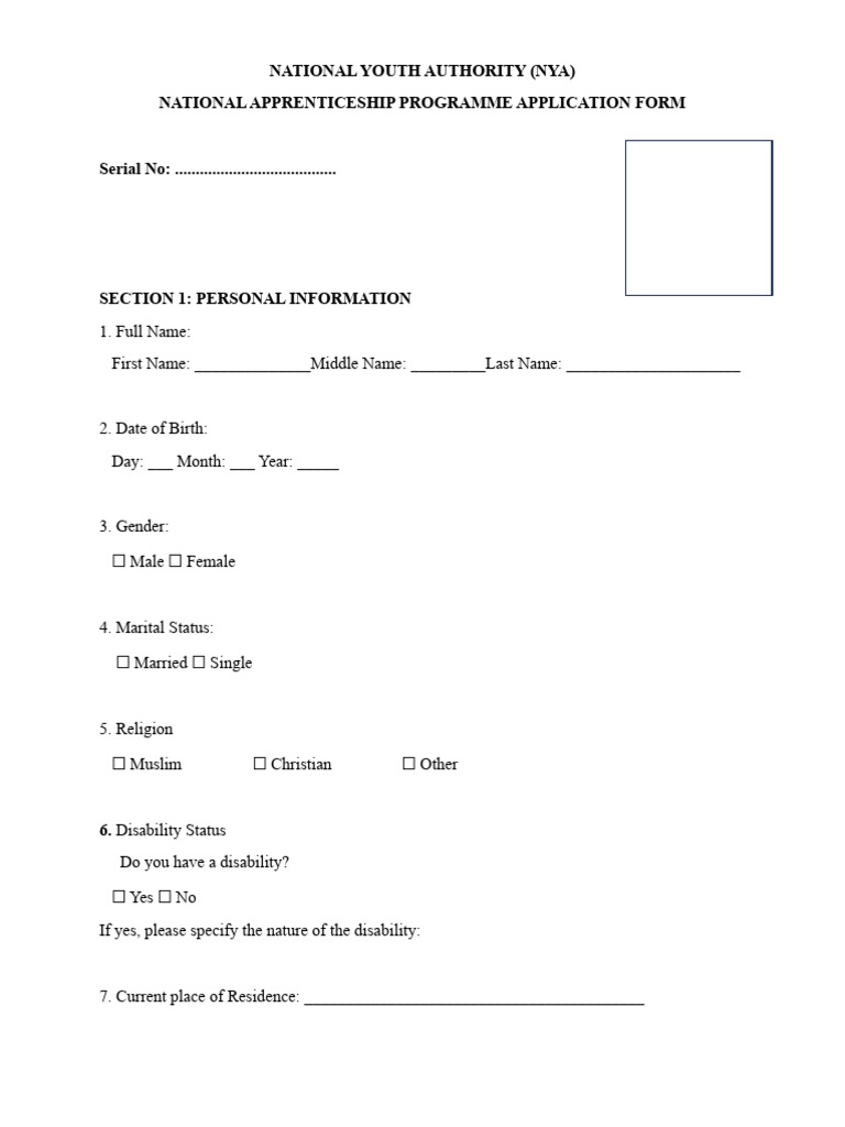 Nap Application Forms | PDF