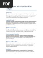 Monografía - Civilización China Antigua | PDF | Historia de china | China