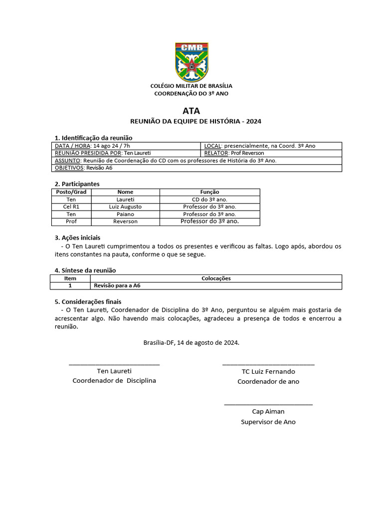 Ata Reu Cd_semana 28 2024 | PDF