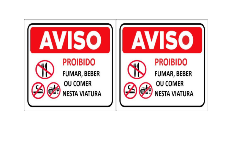 Proibido Comer Fumar e Beber | PDF
