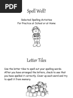 LETRS Spelling Inventory | PDF | Word | Spelling