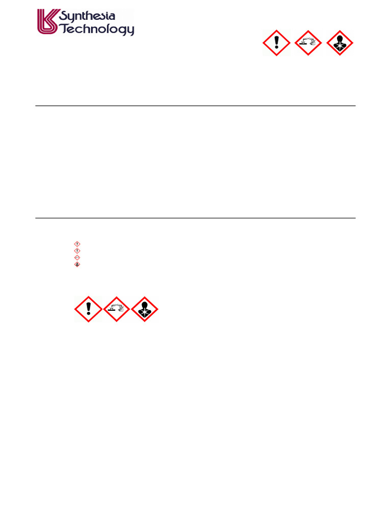 MSDS Activador 7634 | PDF | Química | Toxicología