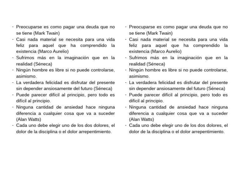 Frases para reducir el estrés y ser feliz | PDF