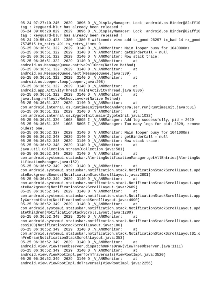 Log | PDF | Operating System Families | Android (Operating System)