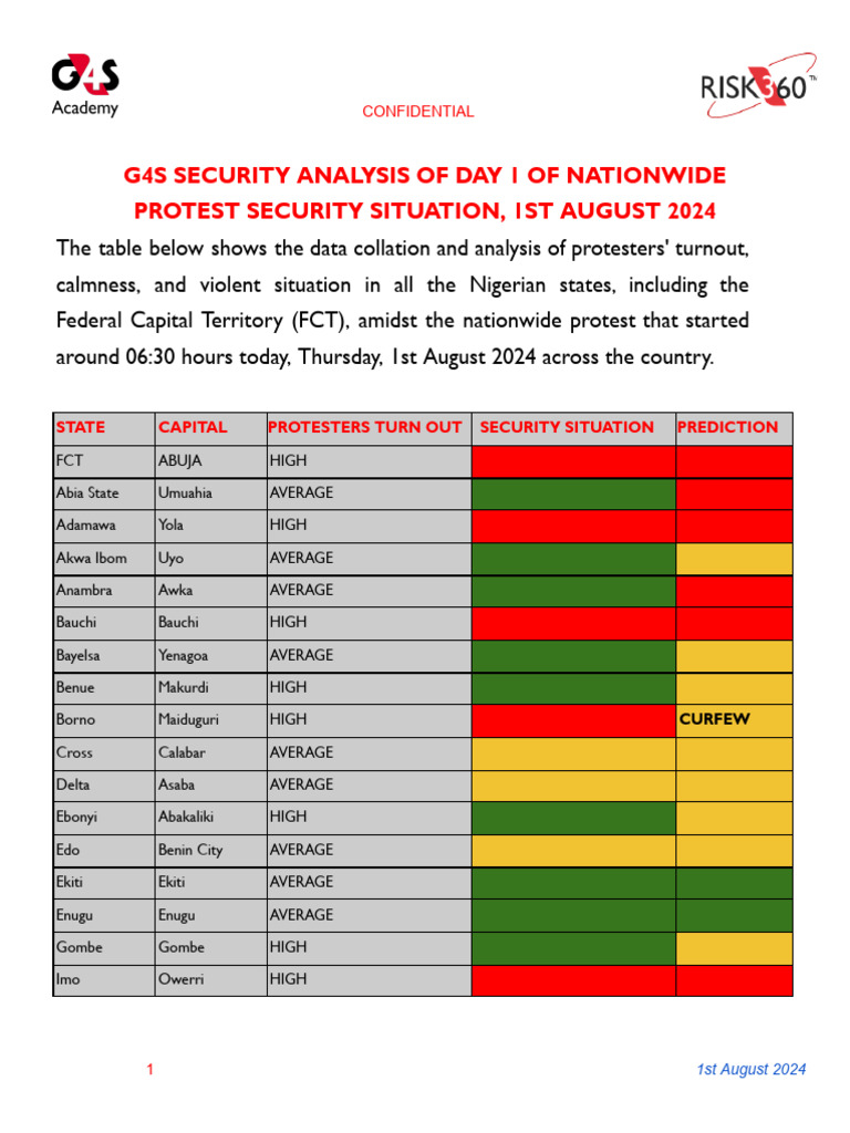 G4S Nationwide Protest and Security Analysis | PDF | Crimes | Crime ...