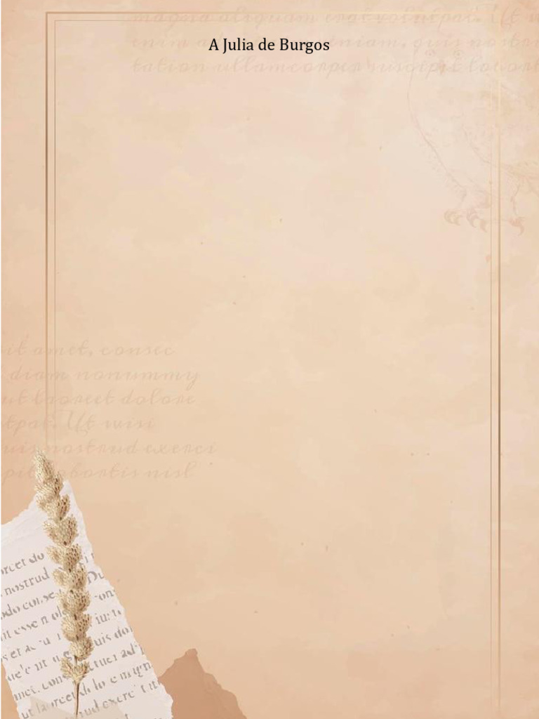 A Julia de Burgos | PDF