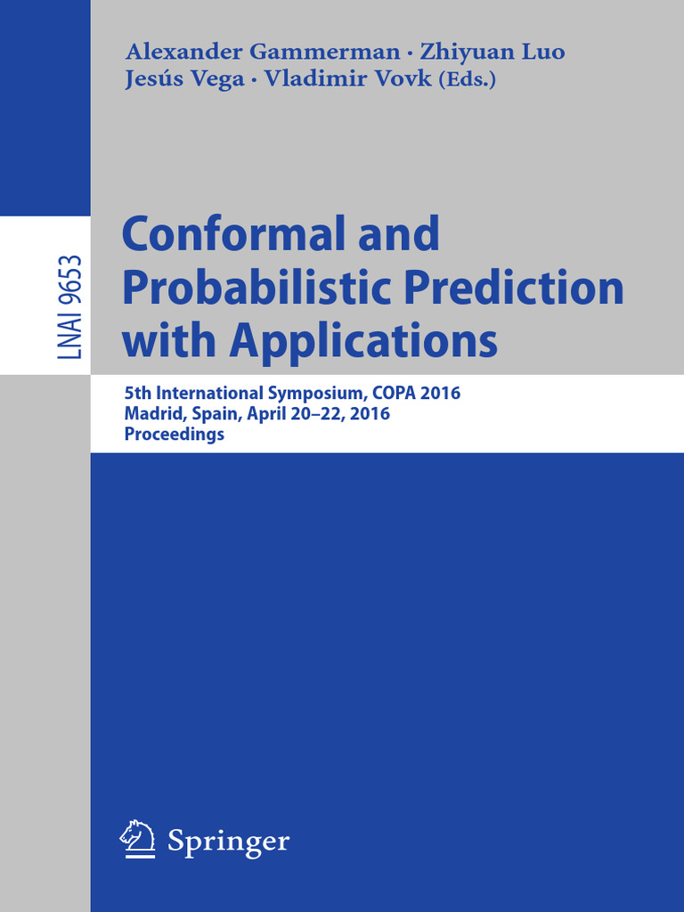 Conformal and Probabilistic Prediction With Applications: Alexander ...