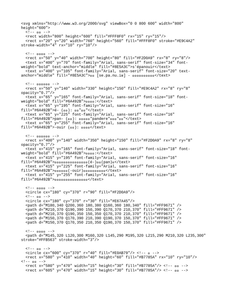 French Word Memory Card - SVG | PDF
