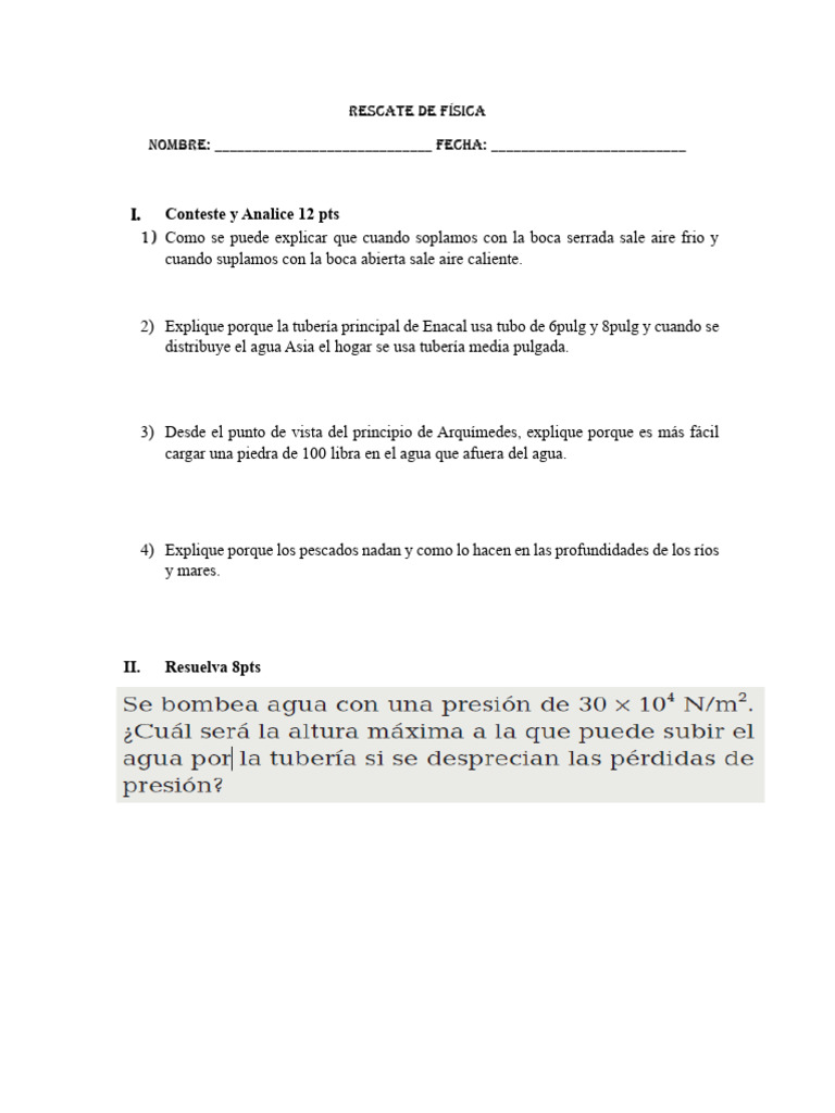Rescate de Física 10 | PDF