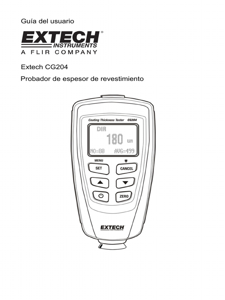 Extech CG204 Manual | PDF | Desviación Estándar | Calibración
