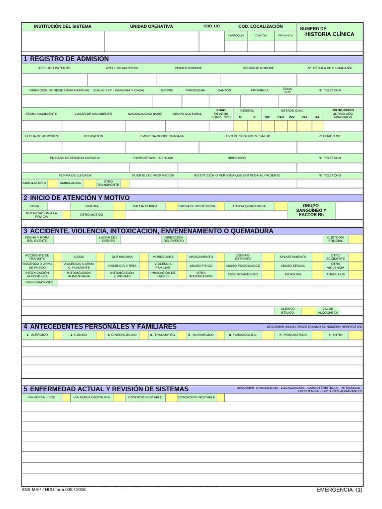 Todos Los Formularios MSP | PDF | Enfermedades cardiovasculares | Medicina CLINICA