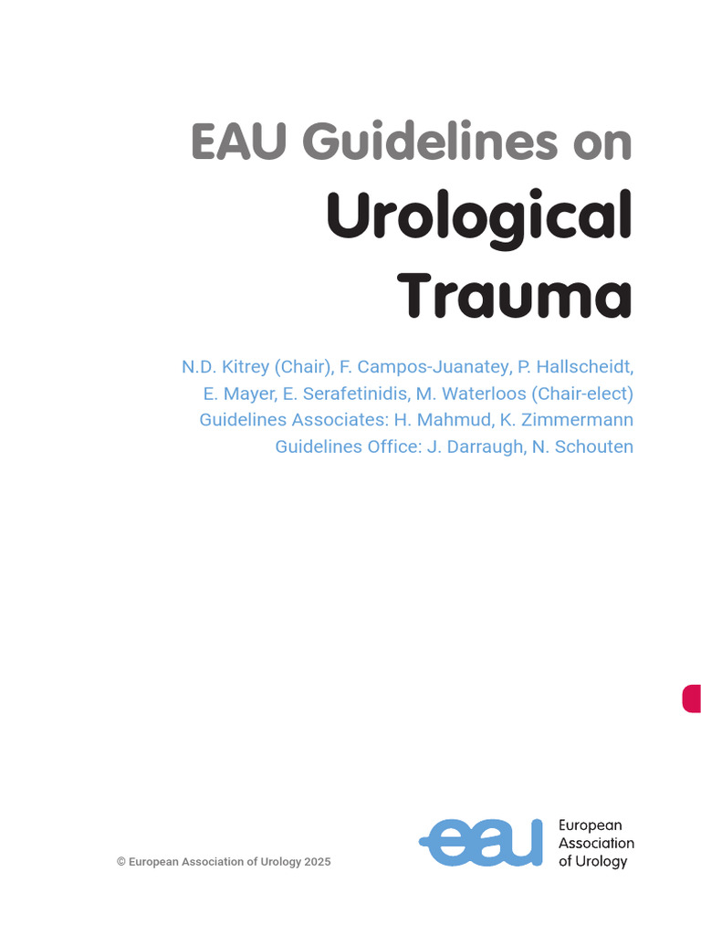 EAU Urological Trauma Guidelines 2025 | PDF | Major Trauma | Kidney