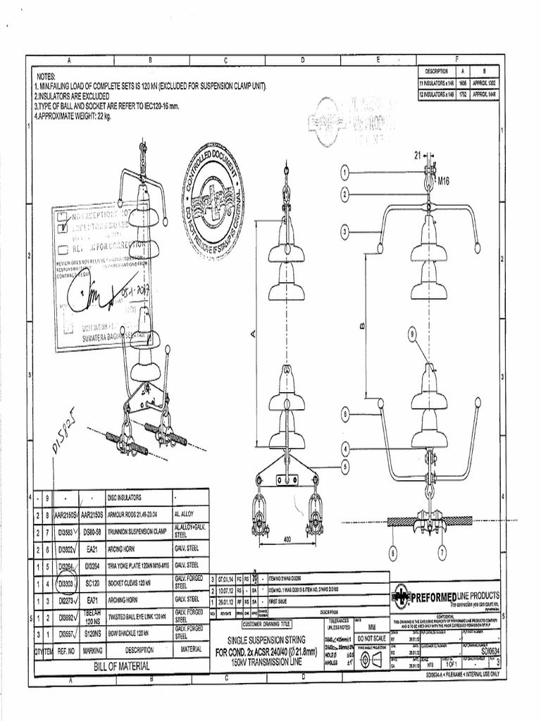 SINGLE SUSPENSION STRING FOR COND 2X ACSR (EN) | PDF
