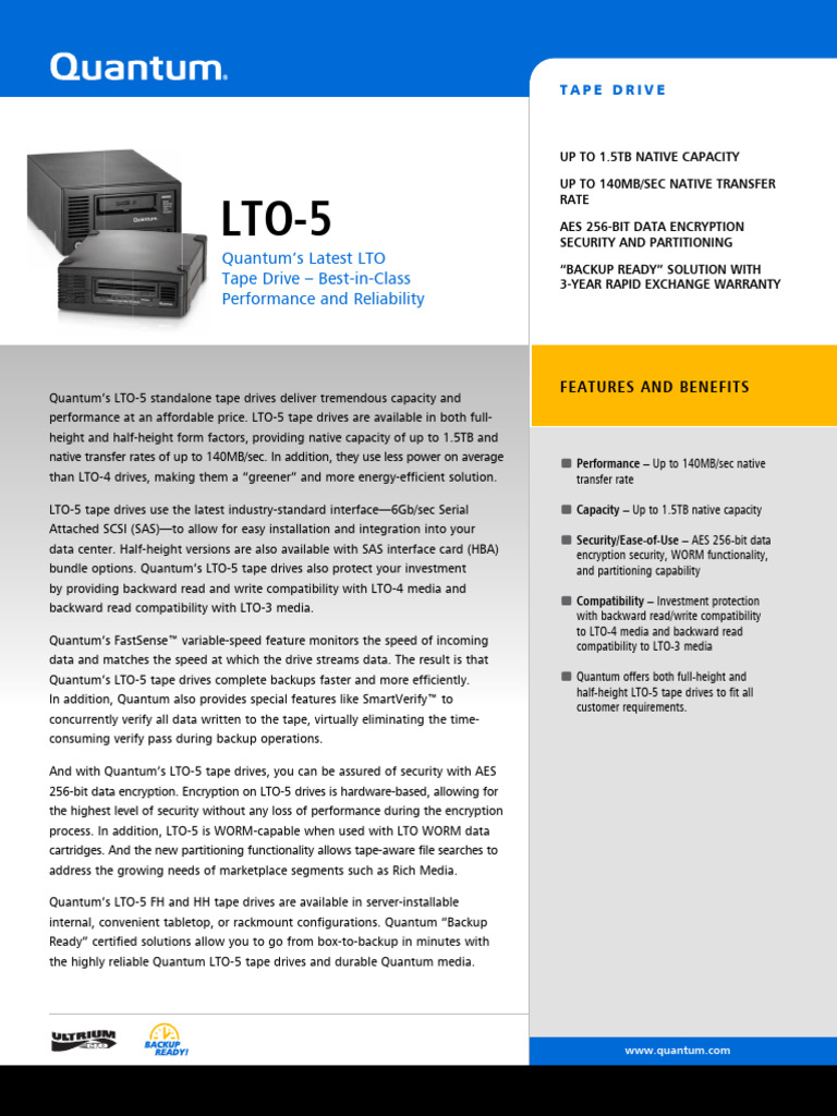 LTO-5 Full-Height and Half-Height LTO Tape Drives - Best in Class ...