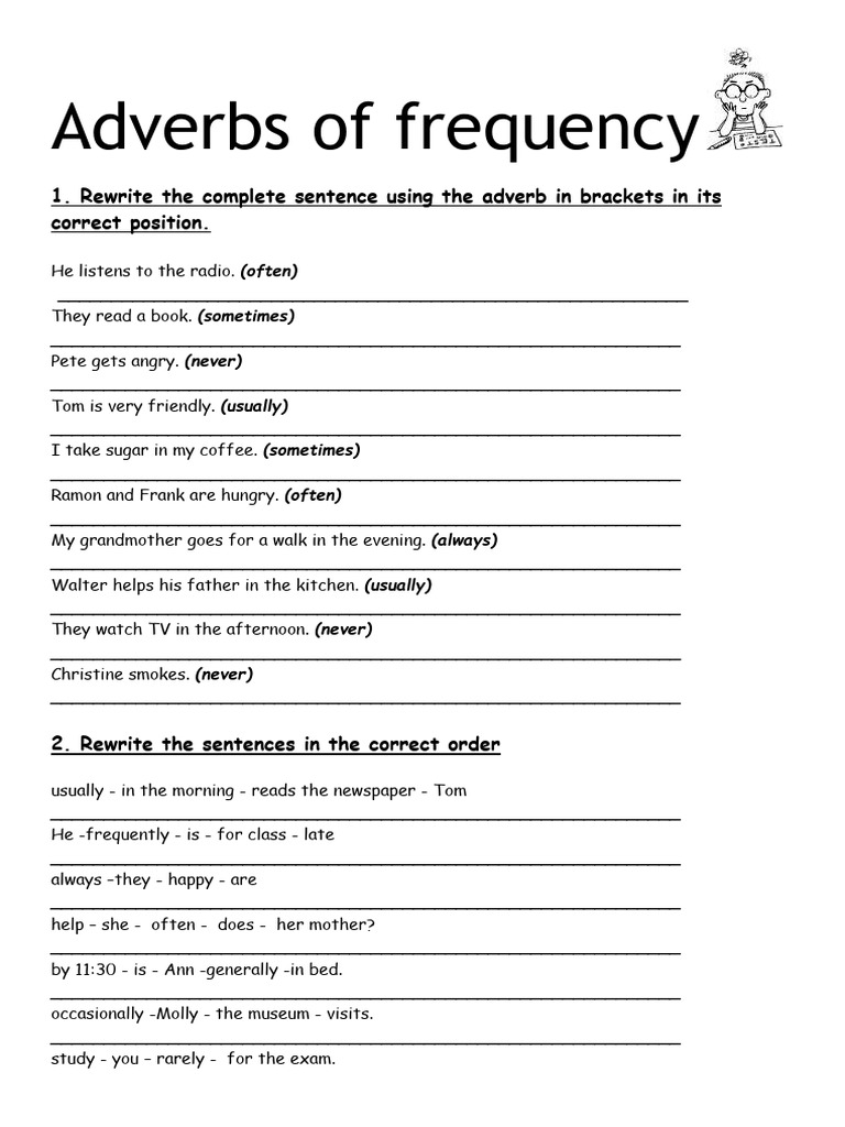 10 Frequency Adverbs | PDF