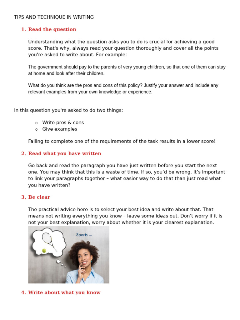 Tips For Effective Writing | PDF | Essays | Vocabulary