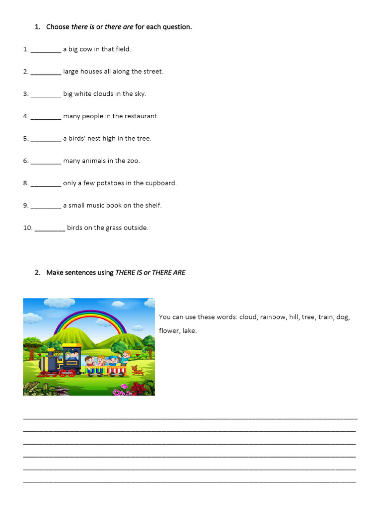 THERE IS THERE ARE Exersices | PDF