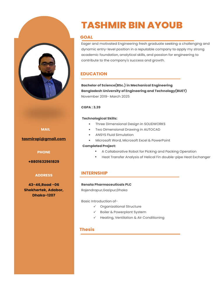 BUET Graduate Seeking Engineering Role | PDF