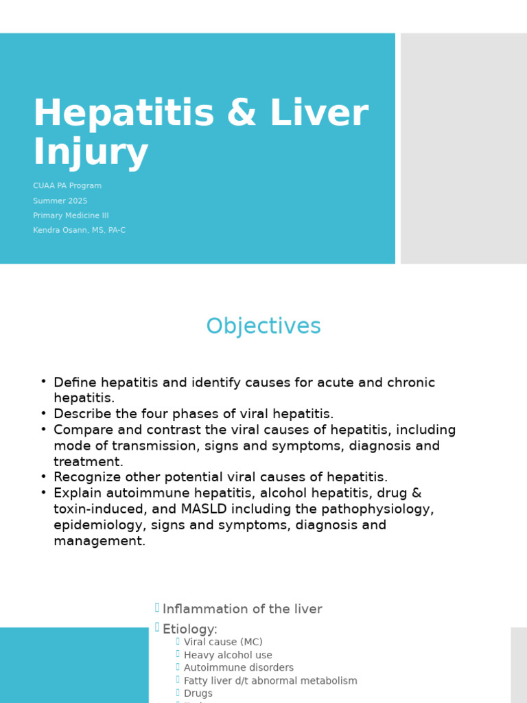 Hepatitis & Liver Injury | PDF | Hepatitis | Hepatitis B