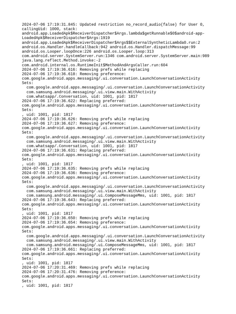 pm_debug_info | PDF | Android (Operating System) | Mobile Computers
