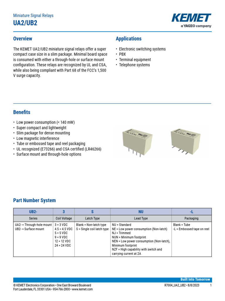 Kem R7004 Ua2 Ub2-3316711 | PDF | Relay | Electrical Engineering
