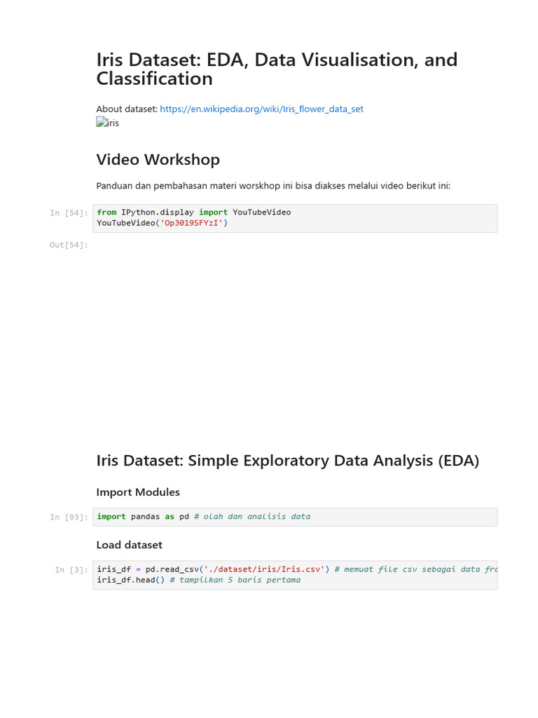 Iris EDA Visualisation Classification | PDF | Machine Learning | Statistical Analysis