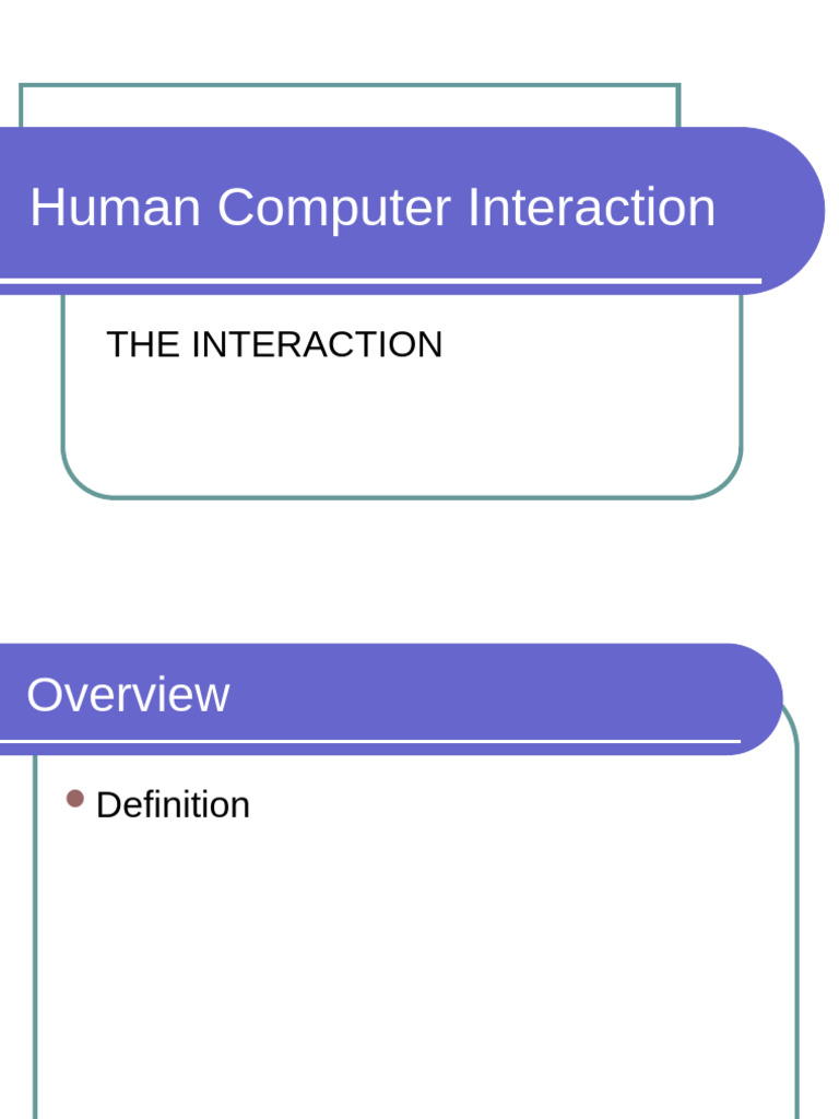 Human Computer Interaction-2 | PDF | Human–Computer Interaction | System