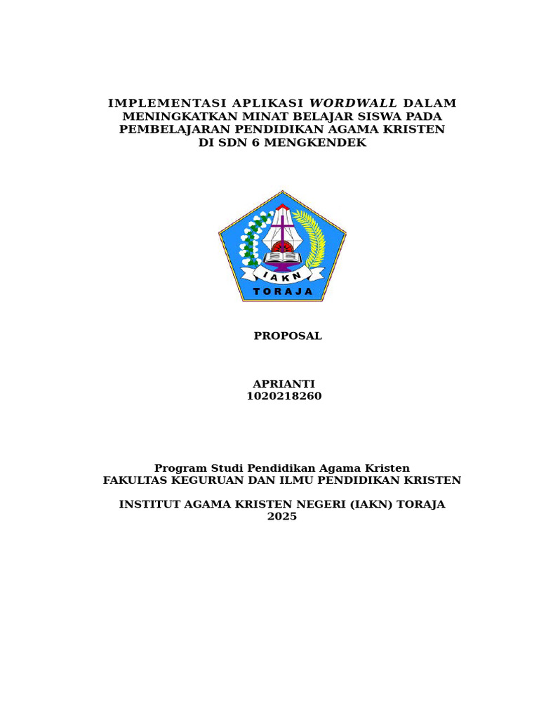 Revisi sesudah ujian Proposal (Apri) | PDF