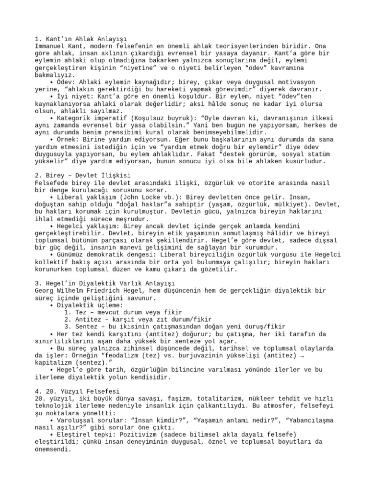 11 Felsefe Ozet | PDF