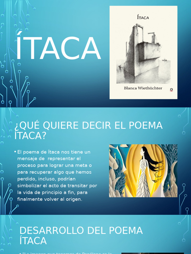 Análisis del poema Ítaca de Wiethüchter | PDF