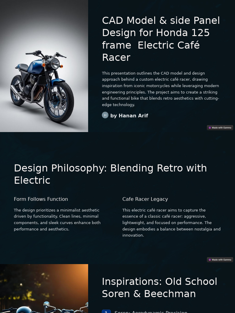 CAD Model and Side Panel Design For Honda 125 Frame Electric Cafe Racer ...