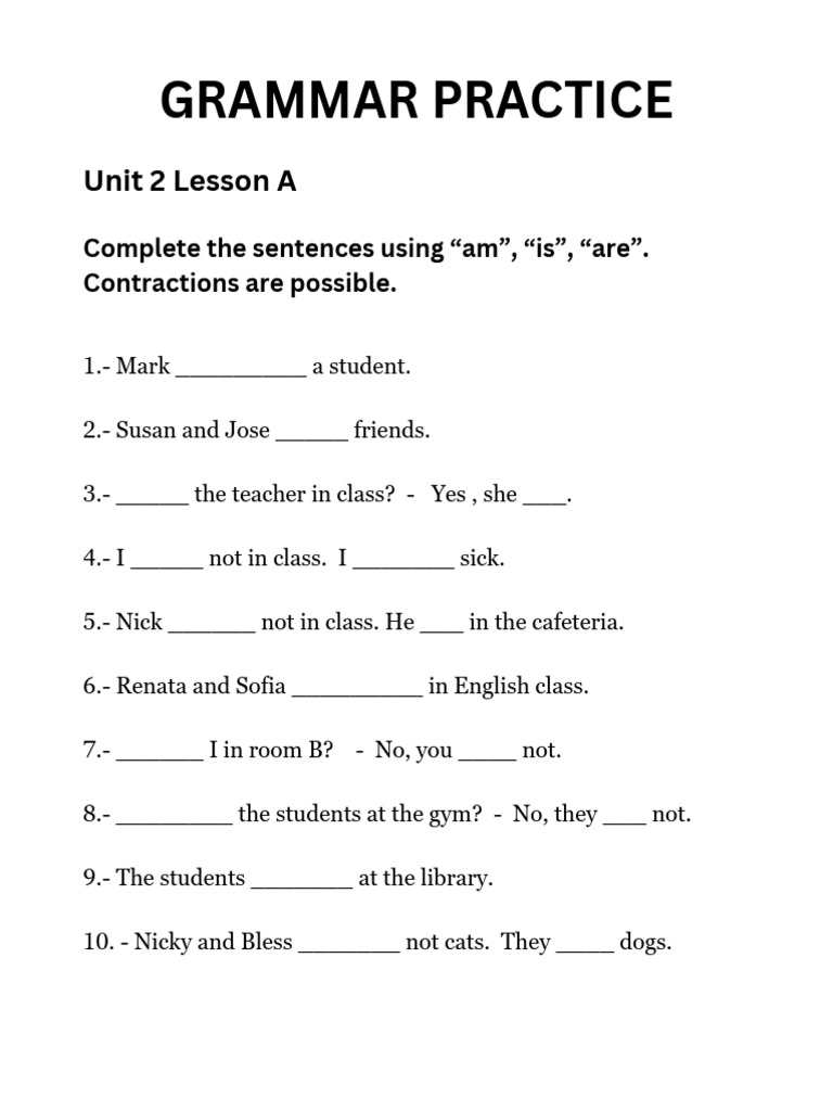Grammar Practice | PDF