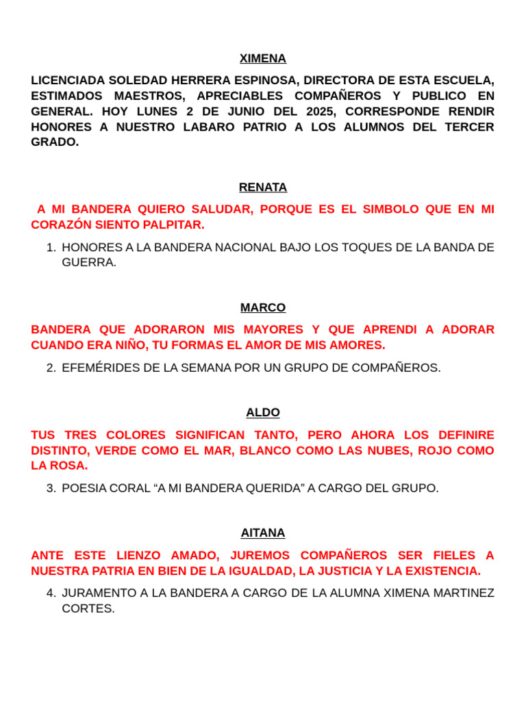 Homenaje 2 de Junio | PDF