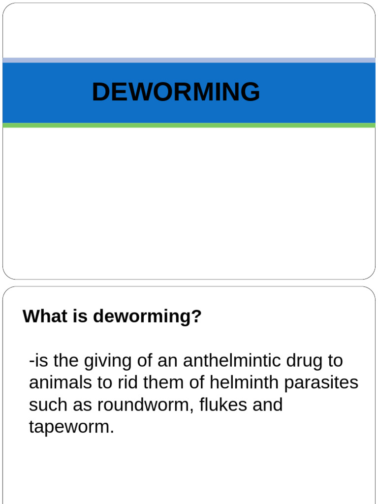V Deworming | PDF