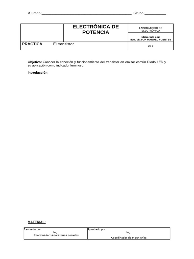 Practica El Transistor | PDF | Transistor | Cambiar