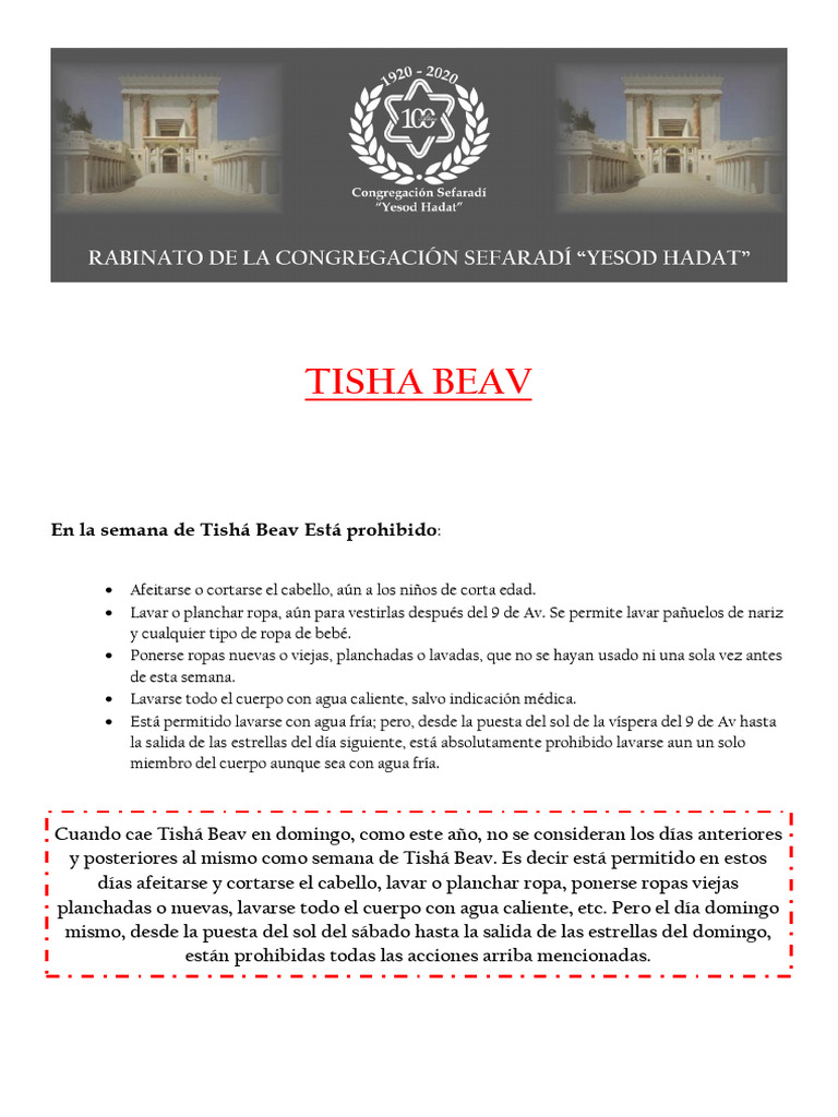 Tisha Beav 2021 | PDF | Zapato | Rápido