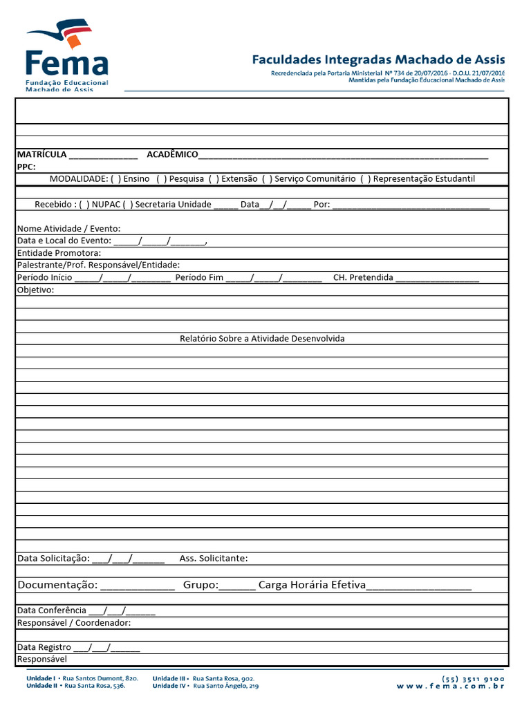 Modelo-Atividade-Complementar | PDF