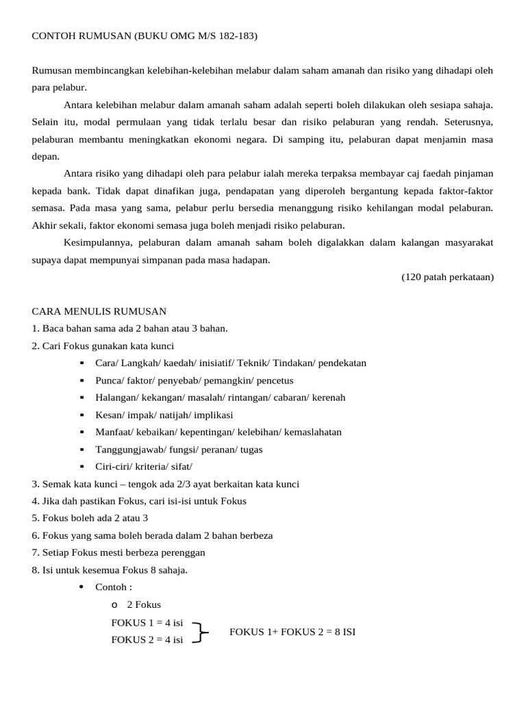 Contoh Rumusan | PDF