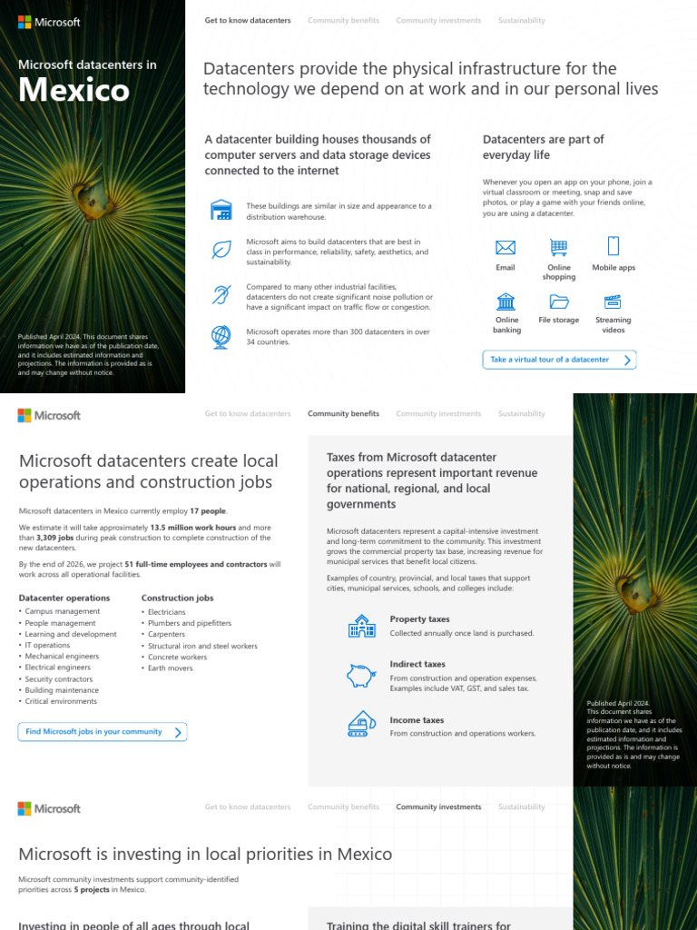 Microsoft Datacenters in Mexico | PDF | Data Center | Recycling