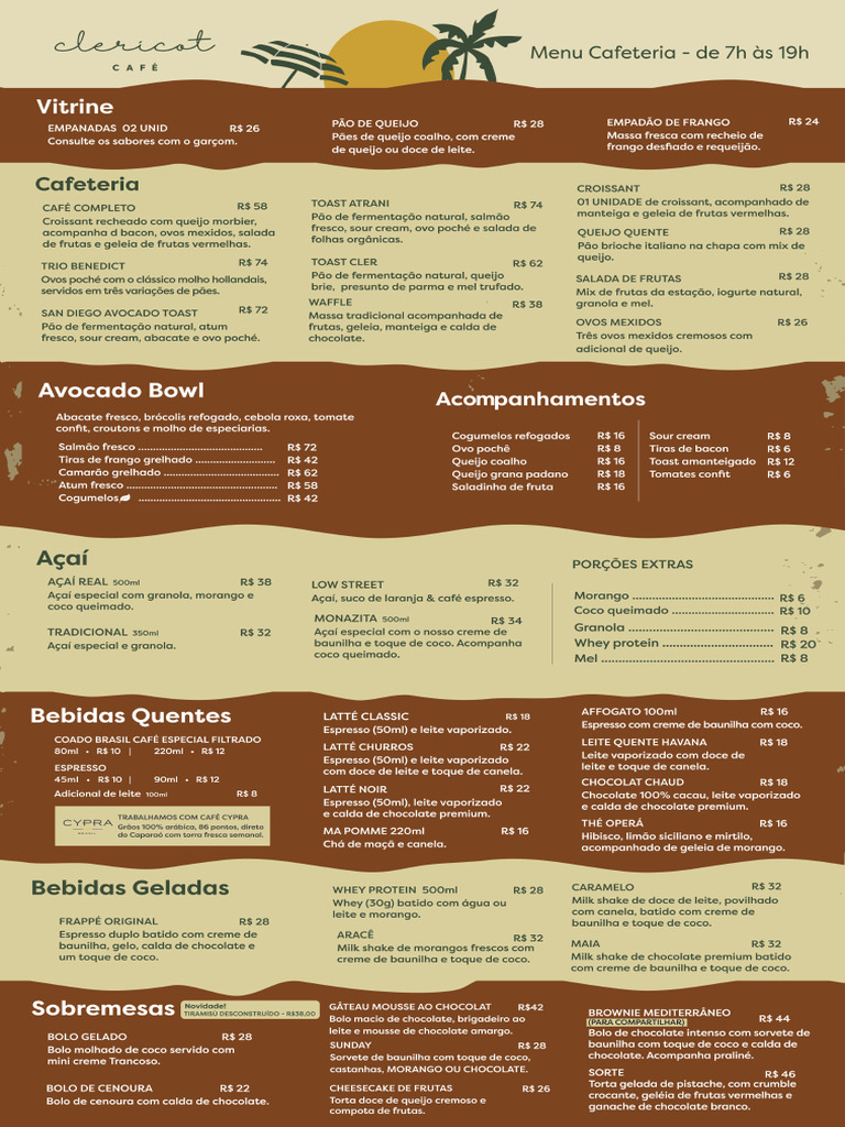 Cardapio - Menu Cafeteria | PDF