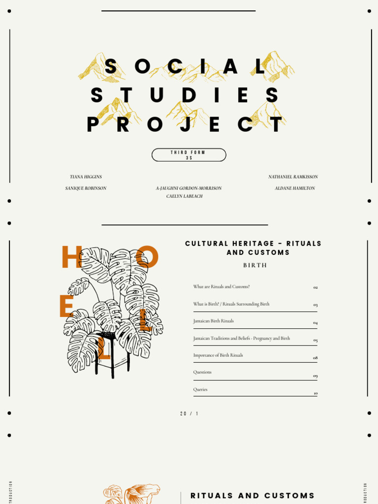 Social Studies Group Presentation - Third Form 3S PDF | PDF | Infants | Rituals