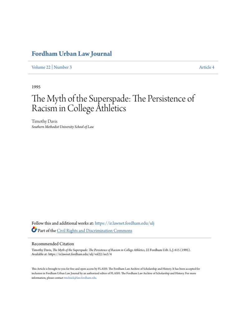 The Myth of The Superspade | PDF | Racism | Discrimination & Race Relations