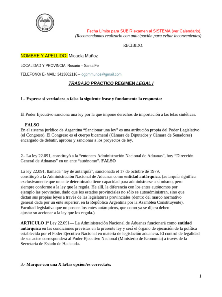 TRABAJO PRÁCTICO REGIMEN LEGAL I - 1ER CUATRIMESTRE 2025 | PDF | Legislatura | Ejecutivo (gobierno)