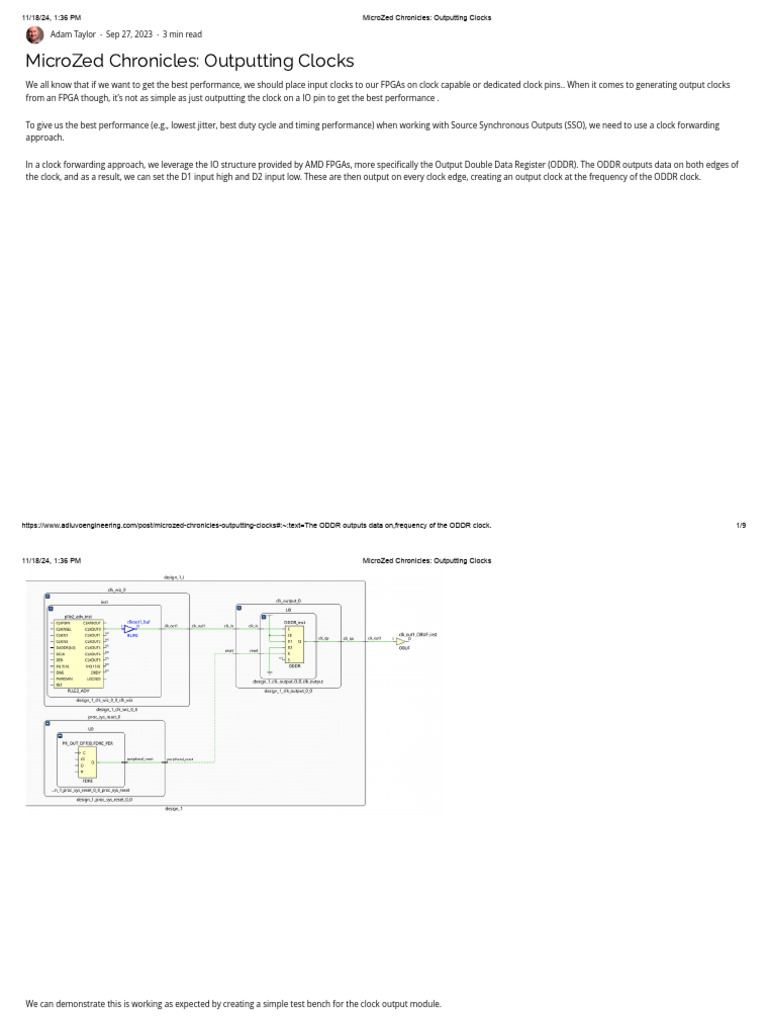 MicroZed Chronicles - Outputting Clocks | PDF | Electronics | Computer ...