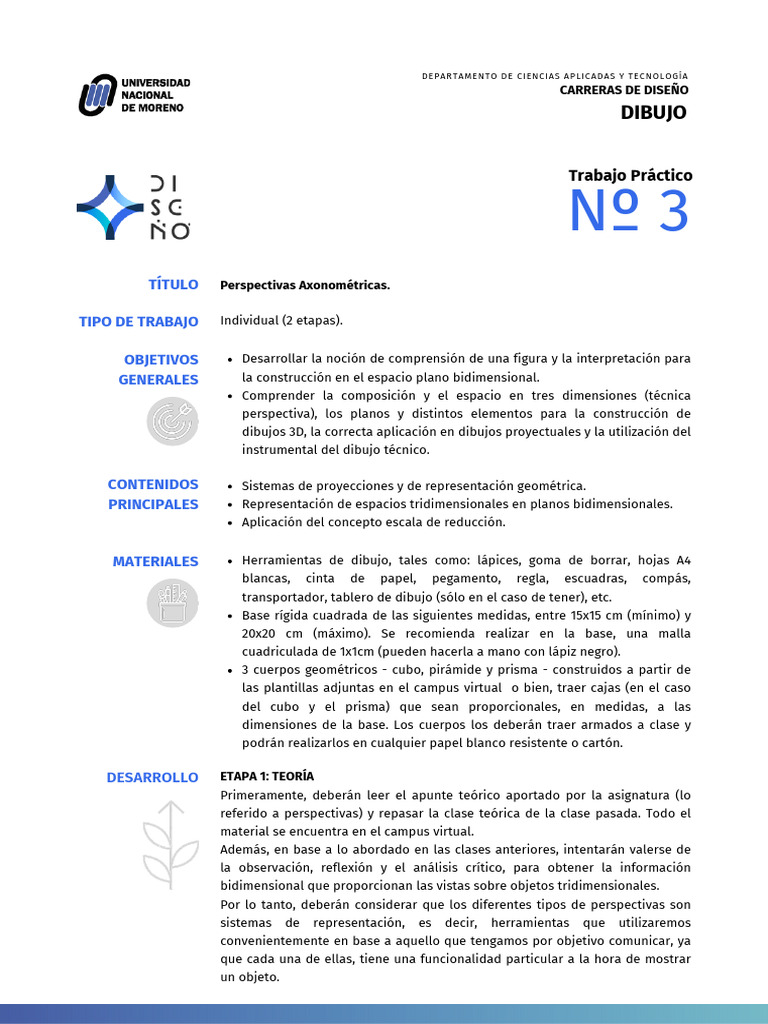TP 3 - Perspectivas Axo | PDF | Perspectiva (Gráfica) | Dibujo