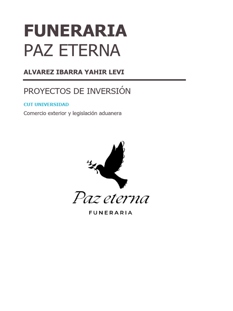 Funeraria Paz Eterna | PDF | Casa funeraria