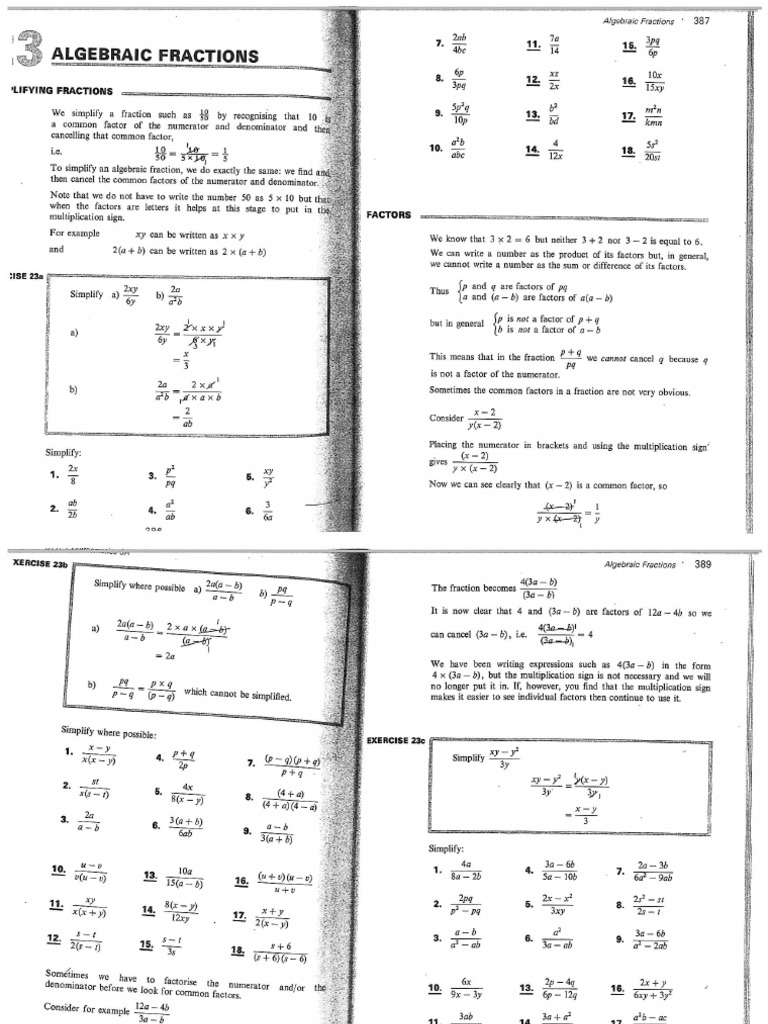 Expresiones Algebraicas M3 Unidad 6 | PDF