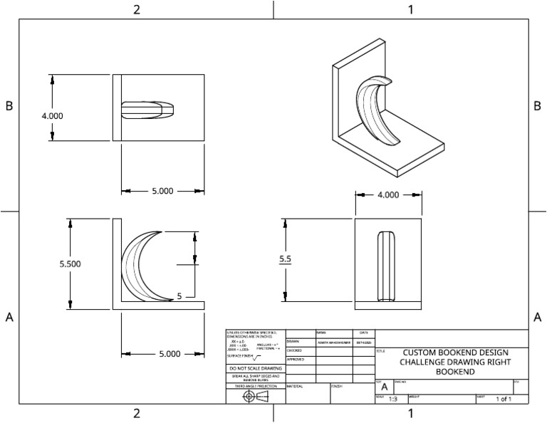 Moon Bookend Part Studio 2 | PDF