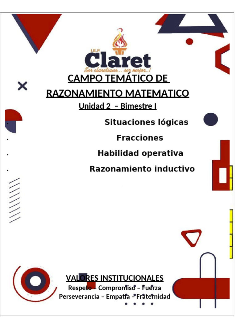 Campo Tematico 1ra Unidad 3ro Com | PDF