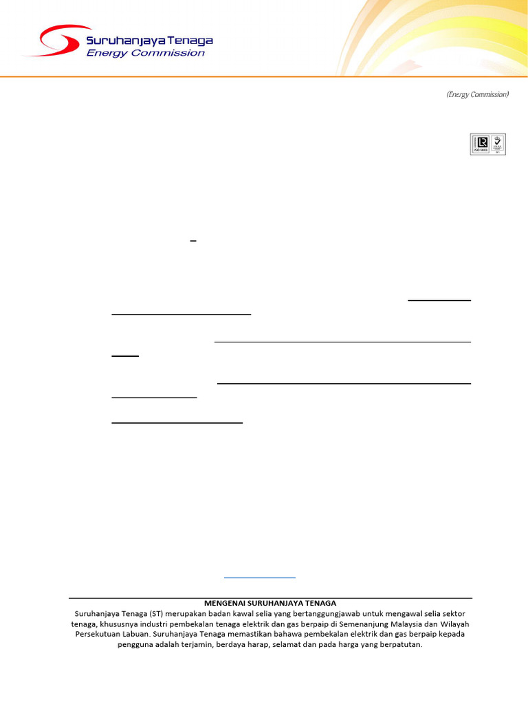 Kenyataan ST - Makluman Terkini Mengenai Penyesuaian Program SELCO Termasuk Pelaksanaan Standby ...